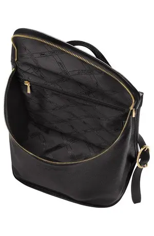 Longchamp Le Foulonné Compact Leather Backpack
