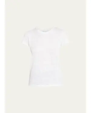 Majestic Filatures Stretch Linen Crewneck T-shirt - Blanc