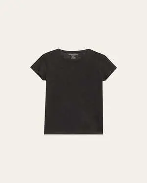 Majestic Filatures Stretch Linen Crewneck T-shirt - Noir