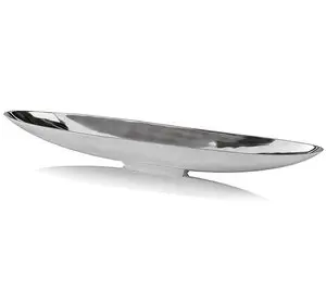 HOMEROOTS 32' Contempo Shiny Silver Long Boat T Ray - One-color