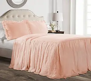 LUSH DECOR Ruffle Skirt Bedspread 3pc Set Full