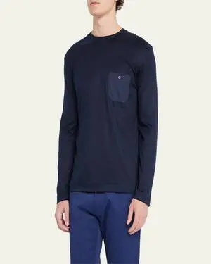 Zimmerli T-shirt With Chest Pocket - Midnight