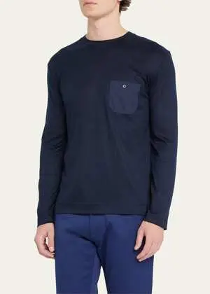 Zimmerli T-shirt With Chest Pocket - Midnight