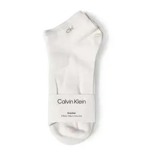 Calvin Klein Logo Sneaker Socks - White