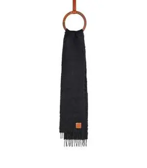 Loewe Wool-mohair Logo Scarf Black