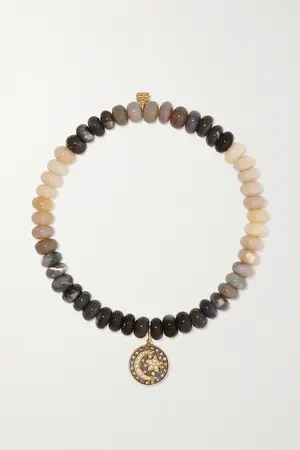 SYDNEY EVAN Small Moon And Star Opal And Diamond Bracelet