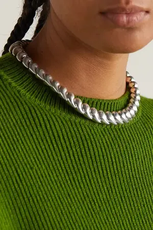 Bottega Veneta Tear Drop Link Necklace