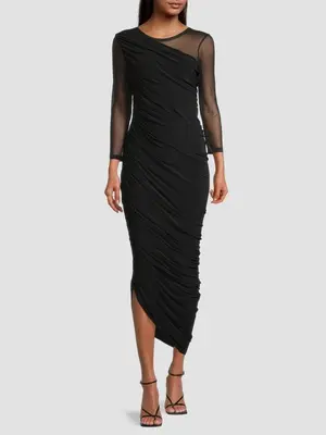 Norma Kamali Diana Shoulder-side Drape Gown - Black
