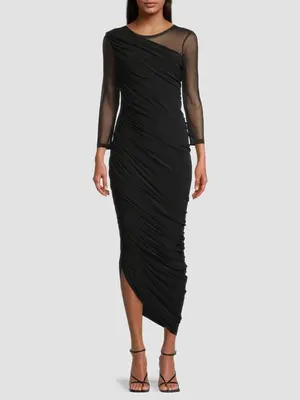 Norma Kamali Diana Shoulder-side Drape Gown - Black