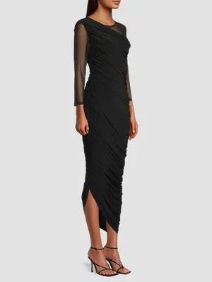 Norma Kamali Diana Shoulder-side Drape Gown - Black