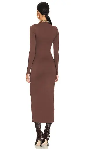 AFRM X Juniper Ribbed Midi Dress - Cappuccino