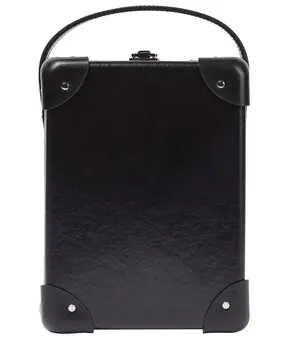 GLOBE-TROTTER Centenary Leather-trimmed Watch Case - Black