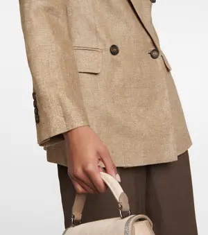 Brunello Cucinelli Double-breasted Linen Blazer