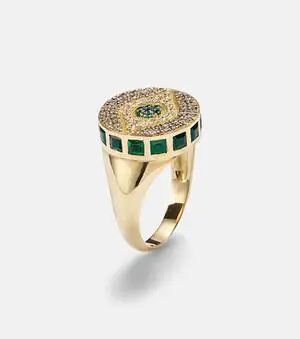 Ileana Makri Dawn Candy 18kt Gold Ring With Diamonds And Gemstones