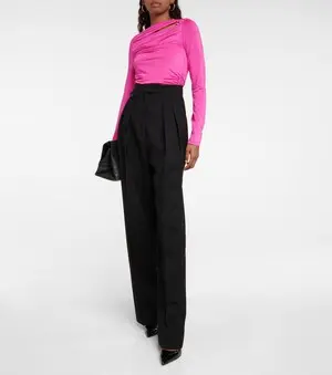 Victoria Beckham Jersey Wrap Top - Pink