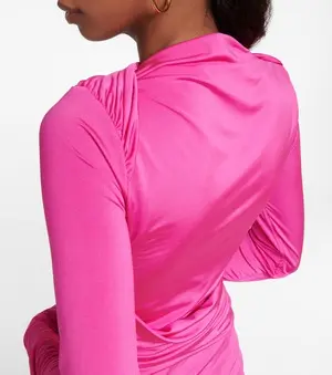 Victoria Beckham Jersey Wrap Top - Pink