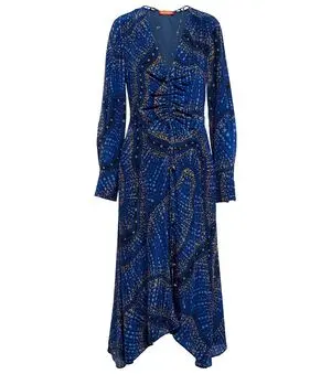 Altuzarra Mila Silk Midi Dress - Blue