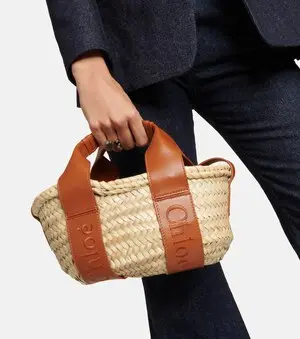 Chloé Sense Raffia Tote Bag