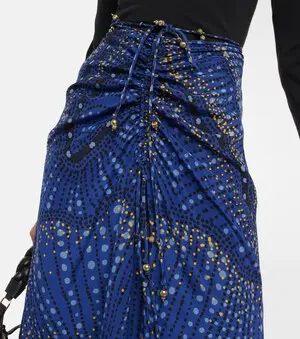 Altuzarra Safia Silk Maxi Skirt - Blue