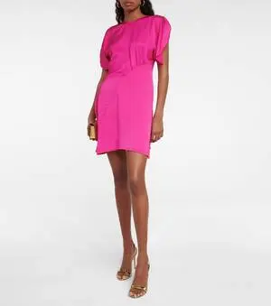 Victoria Beckham Satin Minidress - Pink