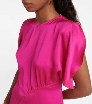 Victoria Beckham Satin Minidress - Pink