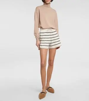 Brunello Cucinelli Striped Cotton Shorts