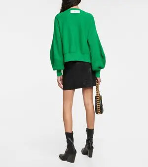 Stella McCartney Cropped Cotton Sweater - Green
