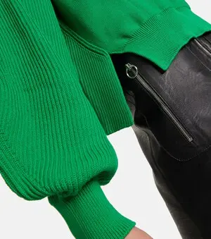 Stella McCartney Cropped Cotton Sweater - Green