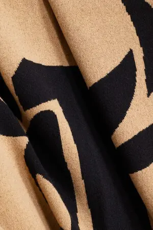 DIANE KORDAS Bull Reversible Jacquard-knit Merino Wool Throw
