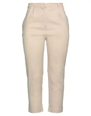 HEBE STUDIO Tapered Cropped Pants - Beige