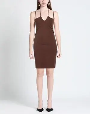 NA-KD Mini Bodycon Dress - Brown