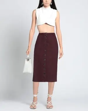 Raf Simons Denim Flared Skirt - Red