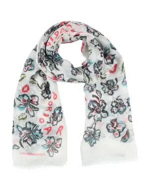 Emporio Armani Scarf Modal, Linen, Silk - White