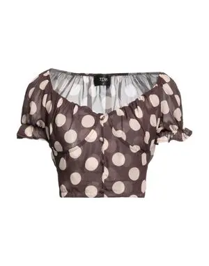 TPN TPN Polka-Dot Top Dark Brown
