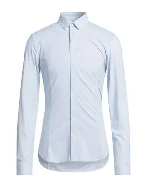 Patrizia Pepe Man Shirt Azure Size 40 Polyamide, Elastane Sky Blue