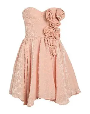 Elisabetta Franchi Mini Dress In Viscose And Silk - Pink