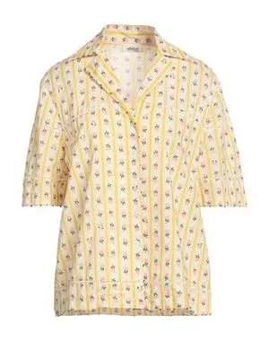 OTTOD'AME Floral Print Woven Shirt - Yellow