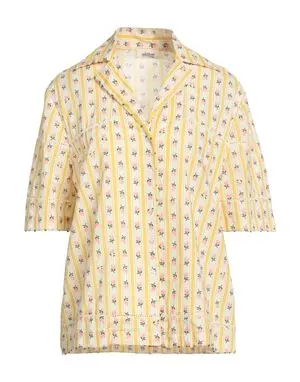 OTTOD'AME Floral Print Woven Shirt - Yellow