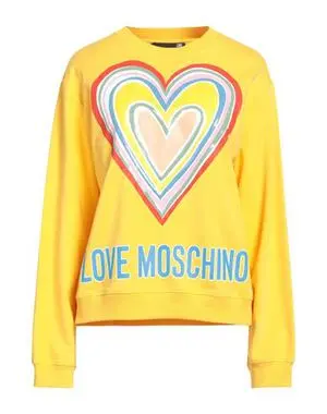 Moschino Cotton-blend Sweatshirt With Logo Yellow