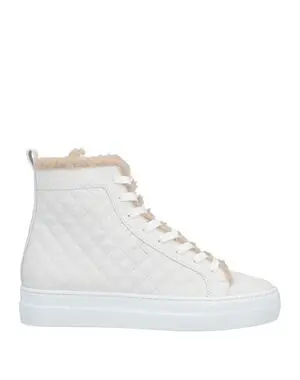 LE SILLA Woman Sneakers Black Size 5 Soft Leather, Shearling White