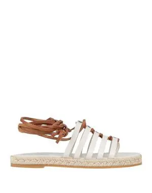 TOD'S Leather Espadrille Sandals - White