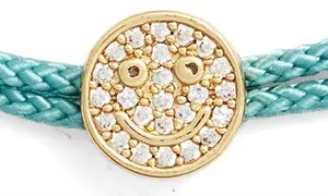 Estée Lauder Pavé Smiley Face Slider Bracelet