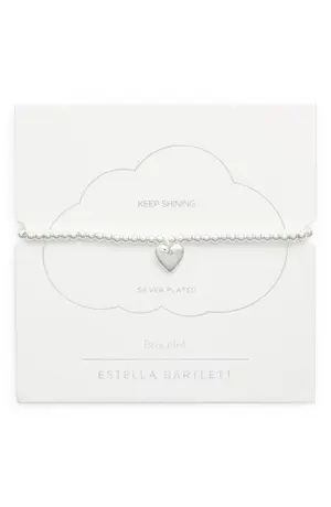 Estée Lauder Sienna Cushion Heart Charm Bracelet - Silver