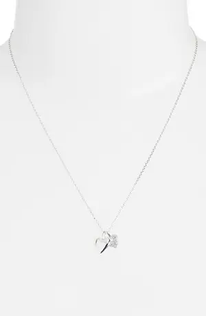 Estée Lauder Double Heart Charm Necklace