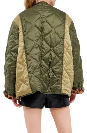English Factory Oversized Quilted Ripstop Jacket