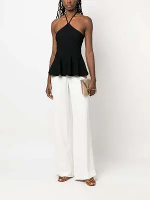 Stella McCartney High-waisted Flared Trousers - White