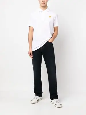 Versace Medusa Embroidered Polo Shirt - White
