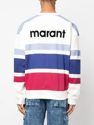 MARANT Meyoan Striped Sweatshirt - Blue