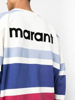 MARANT Meyoan Striped Sweatshirt - Blue