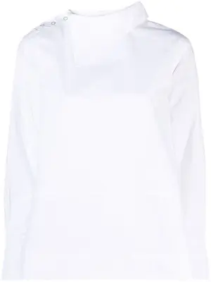 GANNI Asymmetric Organic Cotton Shirt